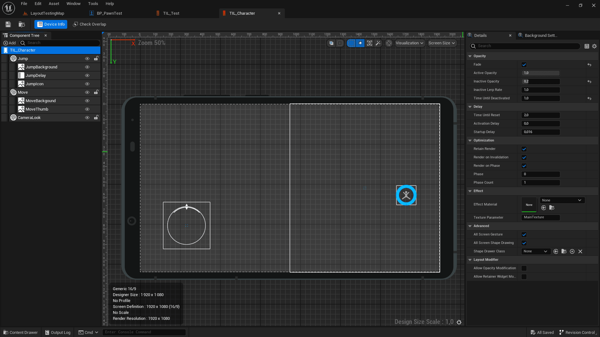 Edit Touch Interface Layout Settings – LOST IN GAME STUDIO